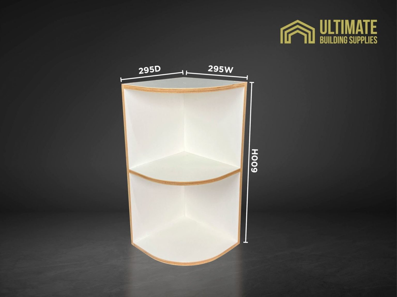 Plywood Corner round wall mounted shelf - Ultimate Building Supplies